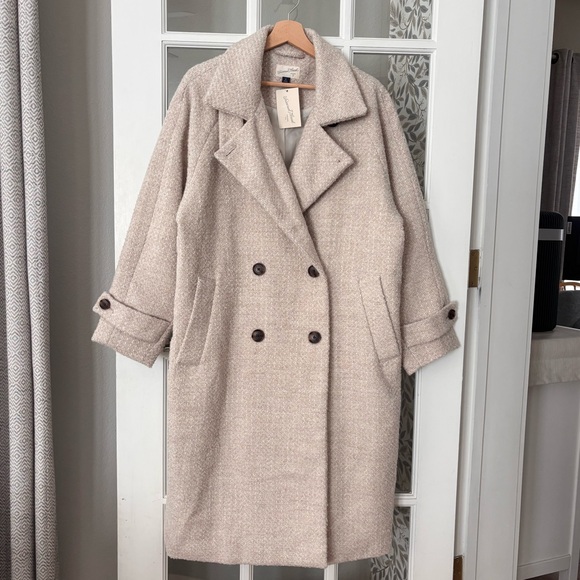 Universal Thread | Jackets & Coats | Universal Thread Cream Tweed Long ...